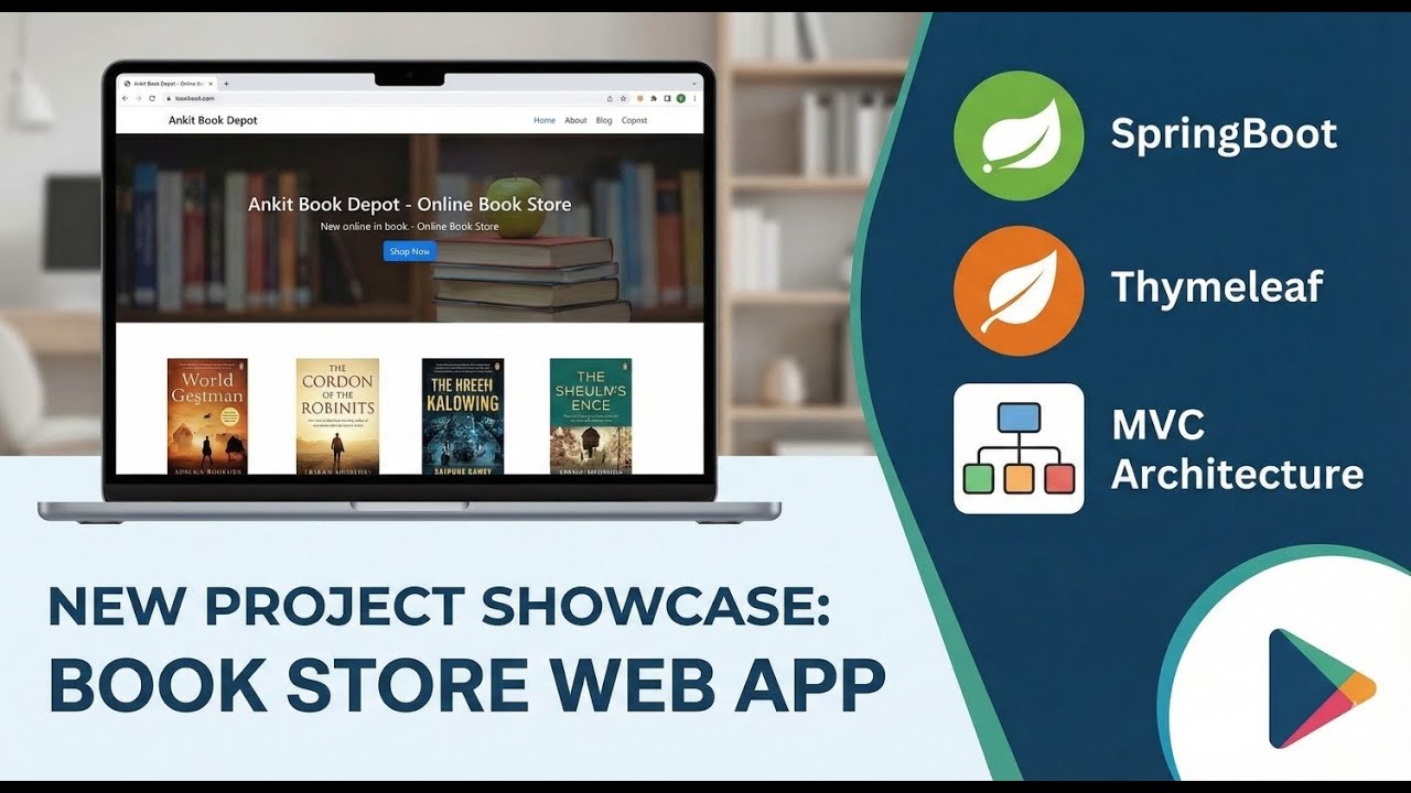 Full-Stack Online Book Store Web Application | Java, Spring Boot, MySQL