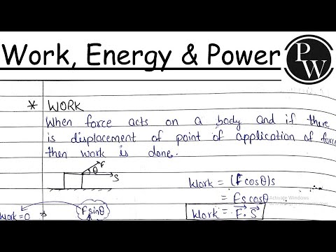 Work, Energy and Power Class 11th Notes | Arjuna Batch Physics Wallah | Arjuna Batch Notes Physics