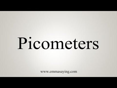 How To Say Picometers