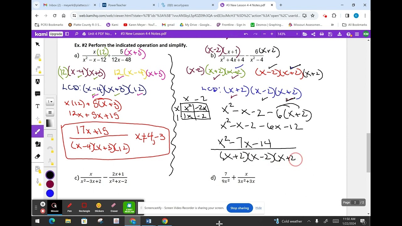 A2 Lesson 4-4 #2 Notes + and -