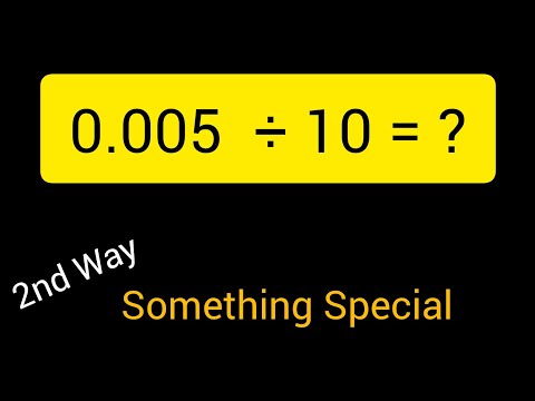 0.005 Divided by 10 ||0.005 ÷ 10||How do you divide 0.005 by 10 step by step?|||0.005/10