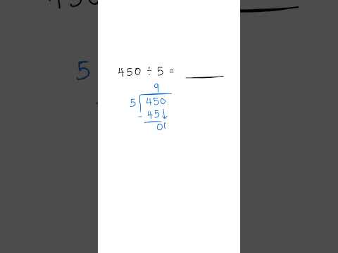 Long Division Worksheet: 450 ÷ 5 ✅💯 #mathshorts #mathematics #longdivision #maths