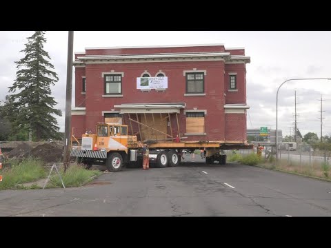 Historic Rose Apartments moved to make way for North Spokane Corridor