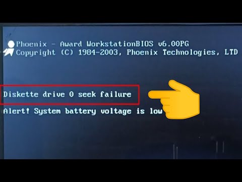 Diskette drive 0 seek failure