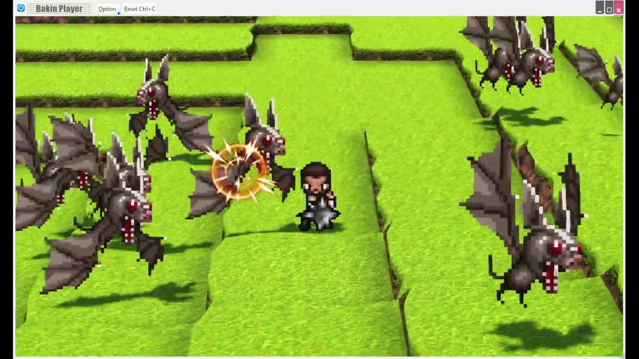 RPG Developer Bakin: Action Battle System Testing