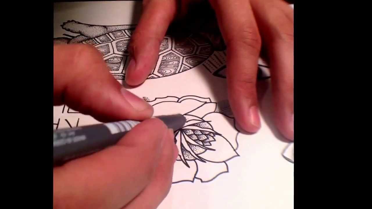 M  E  I  A  -  T A T T O O : dotwork rose flash