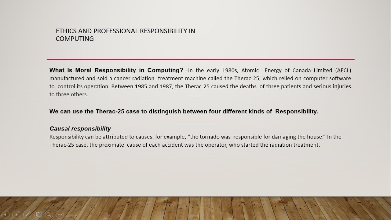 Ethics and professional responsibility in computing