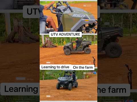 Utv adventure/ learning to drive on the farm #simplelifeintheprovince #utv550 #farmactivities