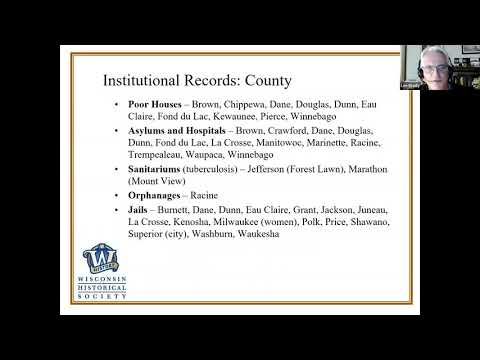 Researching Institutionalized Ancestors at Wisconsin Historical Society