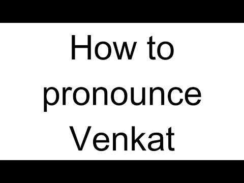 How to Pronounce Venkat (Hindi)