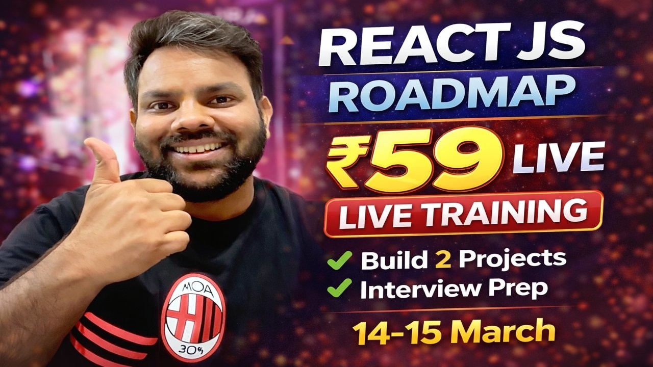React JS Roadmap 2026 | Complete React Learning Path + ₹59 Live Training
