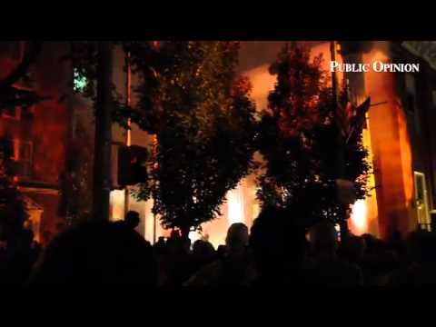 Chambersburg "burns" during the 150th Anniversary celebration