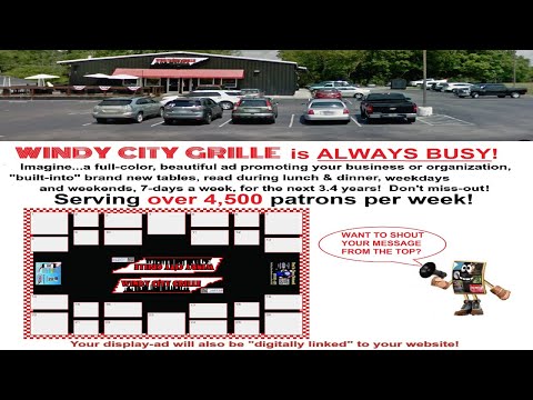 Windy City Grille New Advertising Tabletops Promo