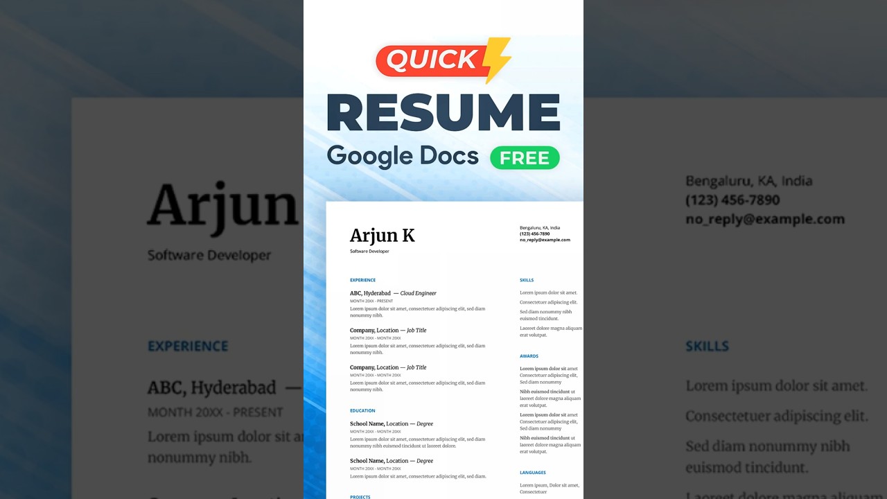 How to Make a Resume on Google Docs | Easy Resume Builder