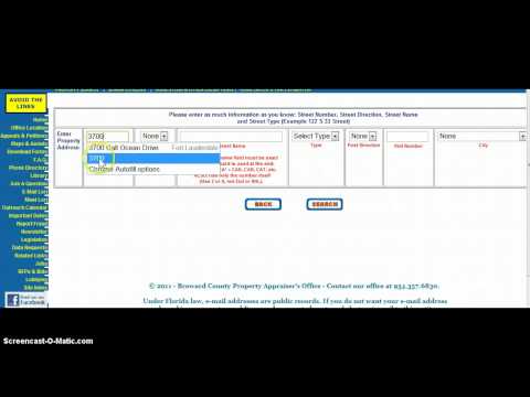 HOW TO Search on BCPA.net