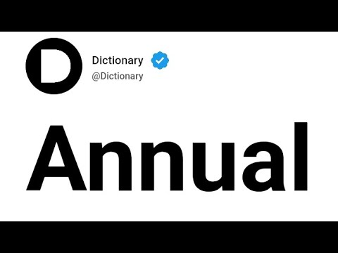 Annual Meaning In English