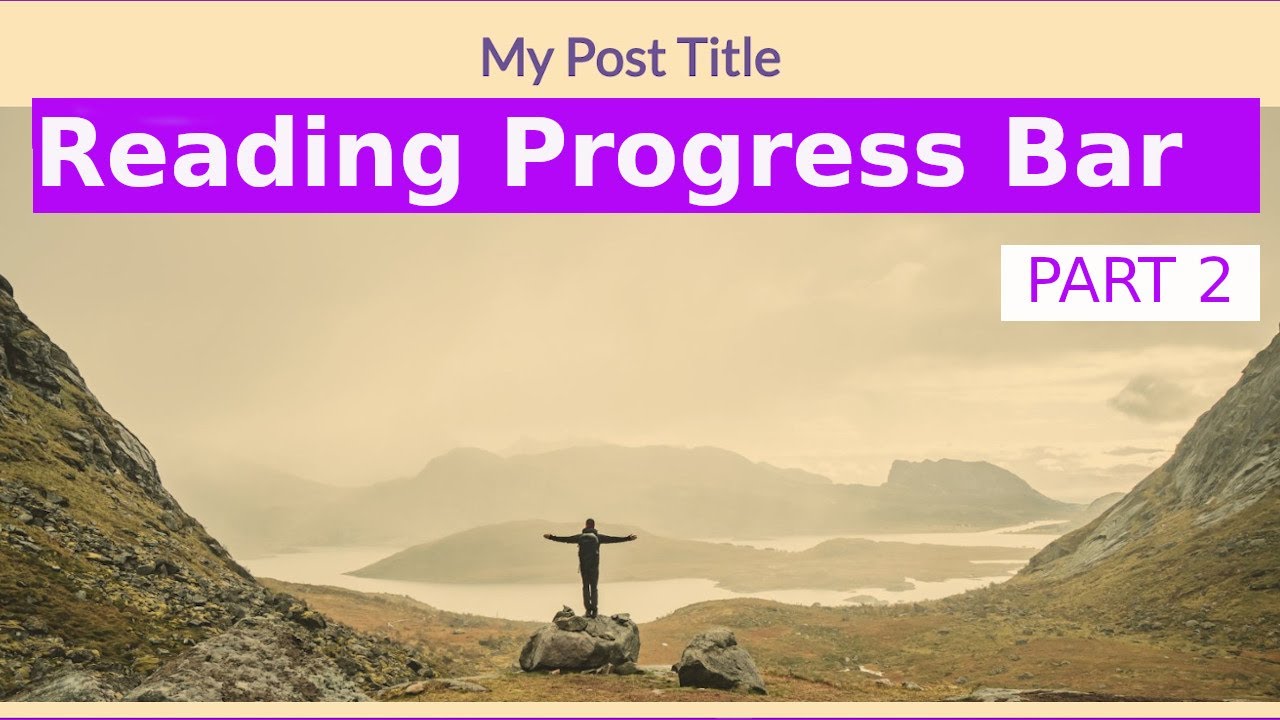 Html, css, javascript Reading Progress bar part 2.