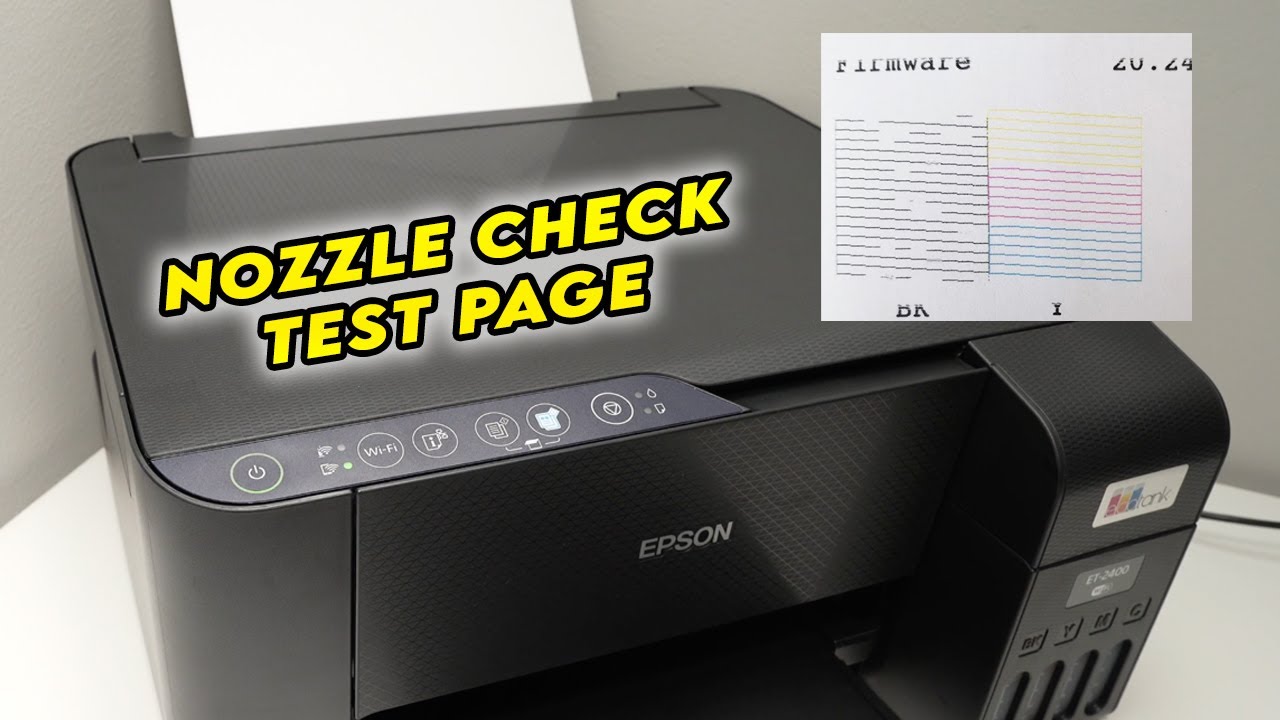 Epson EcoTank ET-2400: How to Print a Nozzle Check Test Page