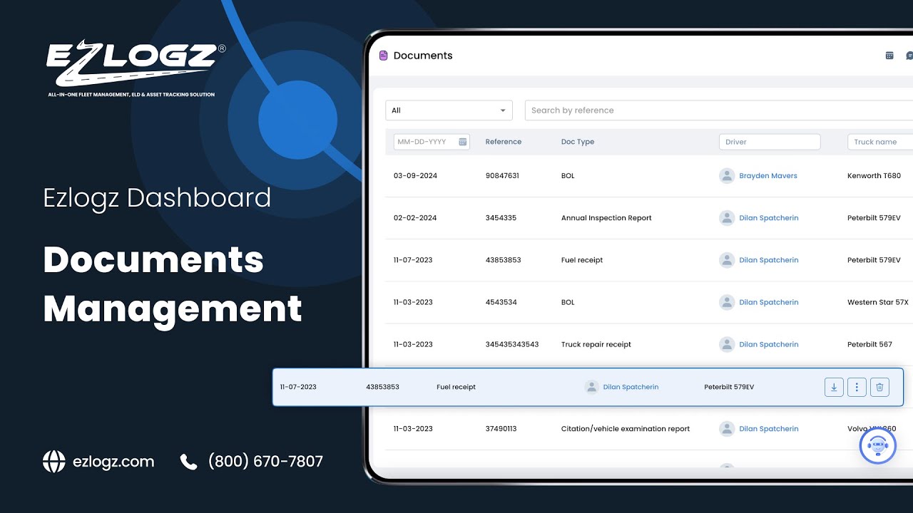 EZLOGZ DASHBOARD: DOCUMENTS MANAGEMENT