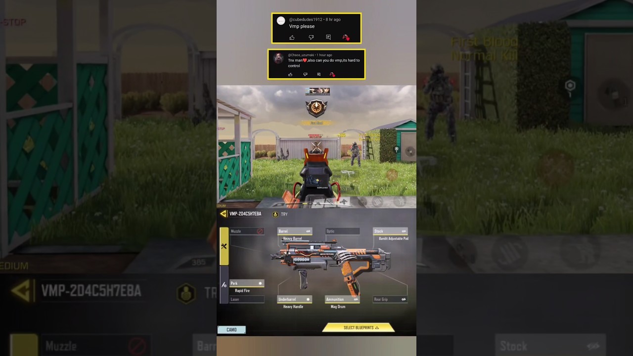 No recoil VMP Build(VMP-2D4C5H7E8A)- New Season 6 COD Mobile 2025