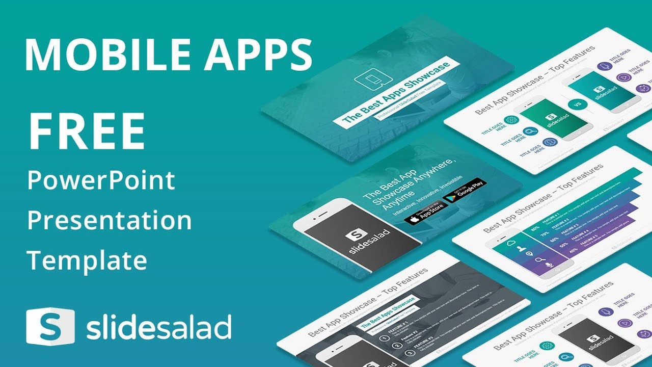 Mobile Apps Free PowerPoint Presentation Template - SlideSalad
