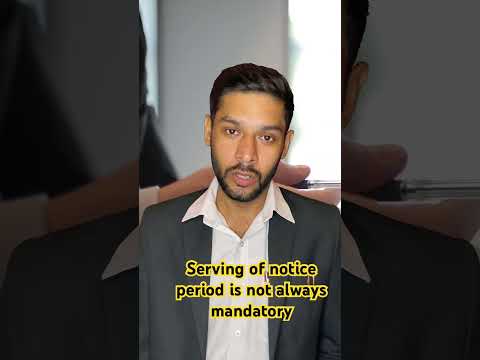 Serving of notice period is not always mandatory #law #notice #trending #contract