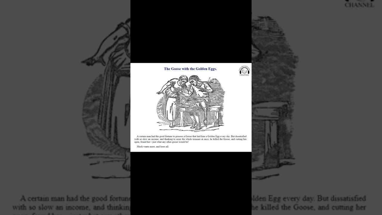 The Fables of Æsop | The Goose that Laid the Golden Eggs