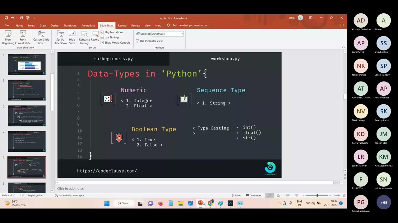 Python Development Webinar | CodeClause Internship | By Vaishnavi Jadhav
