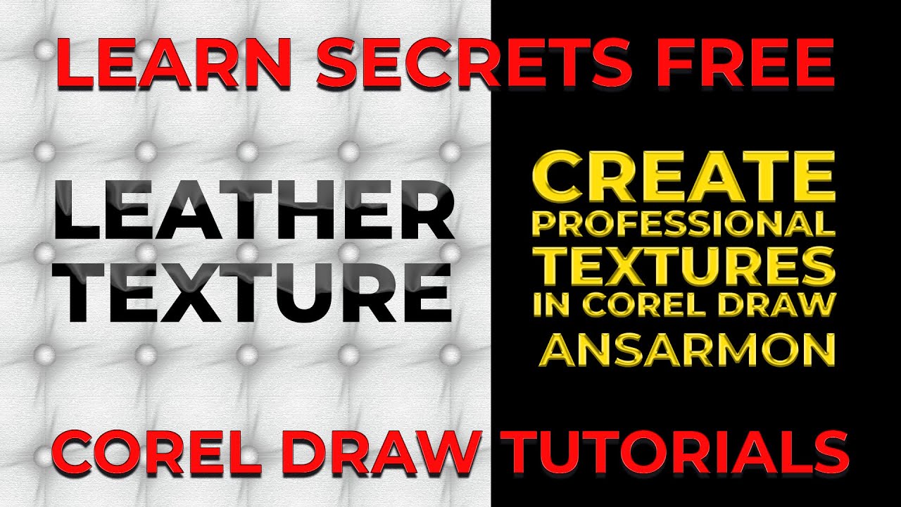 Seamless Leather Texture Vector Background Pattern | Corel draw Easy Ways | Tips & Tricks