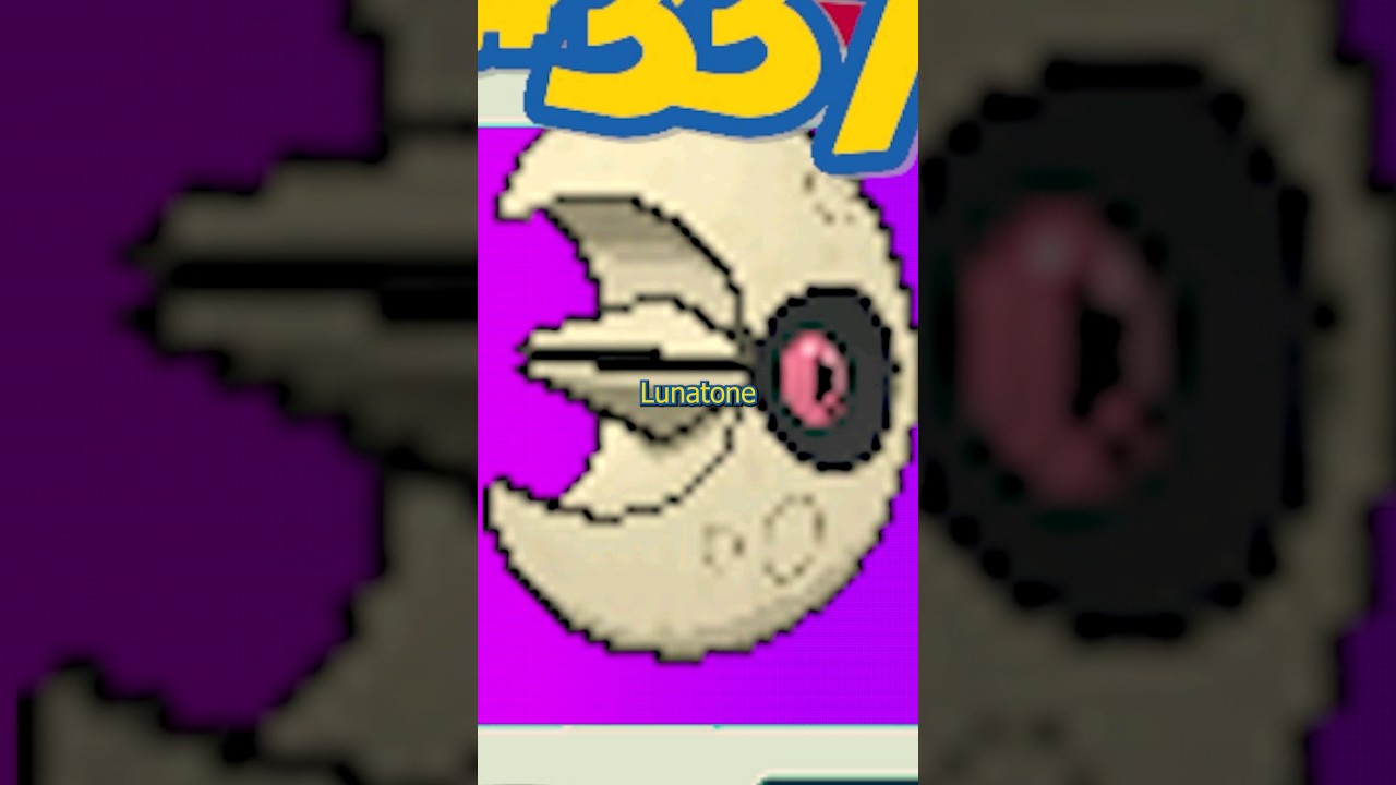 Pokémon Fact! No.337 - Lunatone #lunatone #regirobshot #pokemon #gaming #scarlet #violet #nintendo