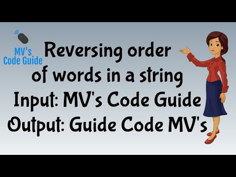 2. Reversing order of words in a string