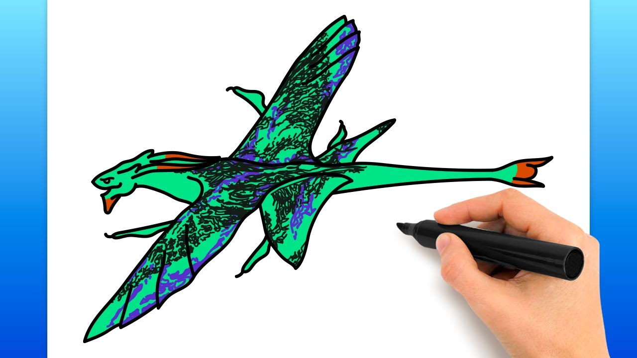 How To Draw A Mountain Banshee From Avatar (Easy Drawing Tutorial)