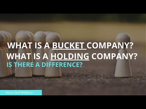 Business structures - Bucket Company V's Holding Company (Is there a difference?)