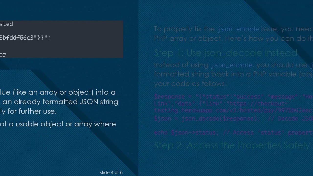How to Resolve json encode Issues in PHP