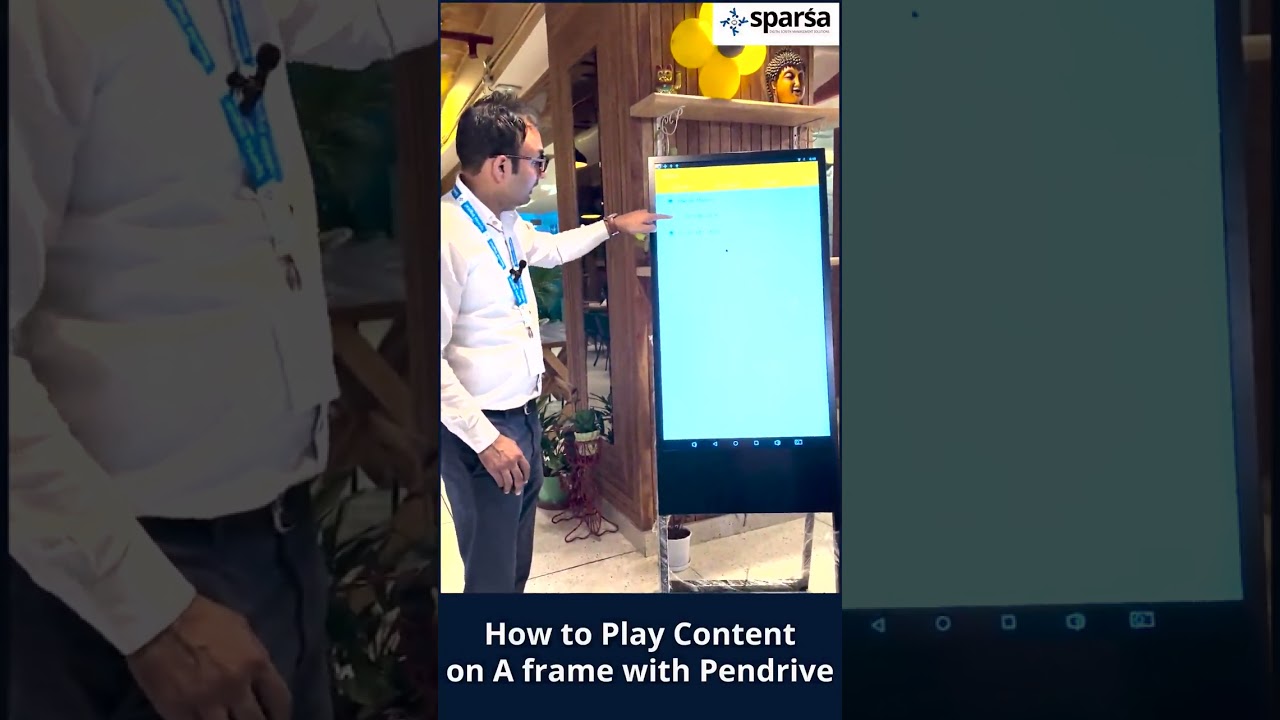 Play Content on A Frame Digital Standee with Pendrive