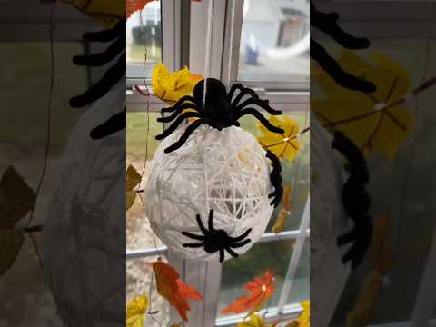 Spider Web DIY for Halloween! #halloweenideas #halloweencrafts