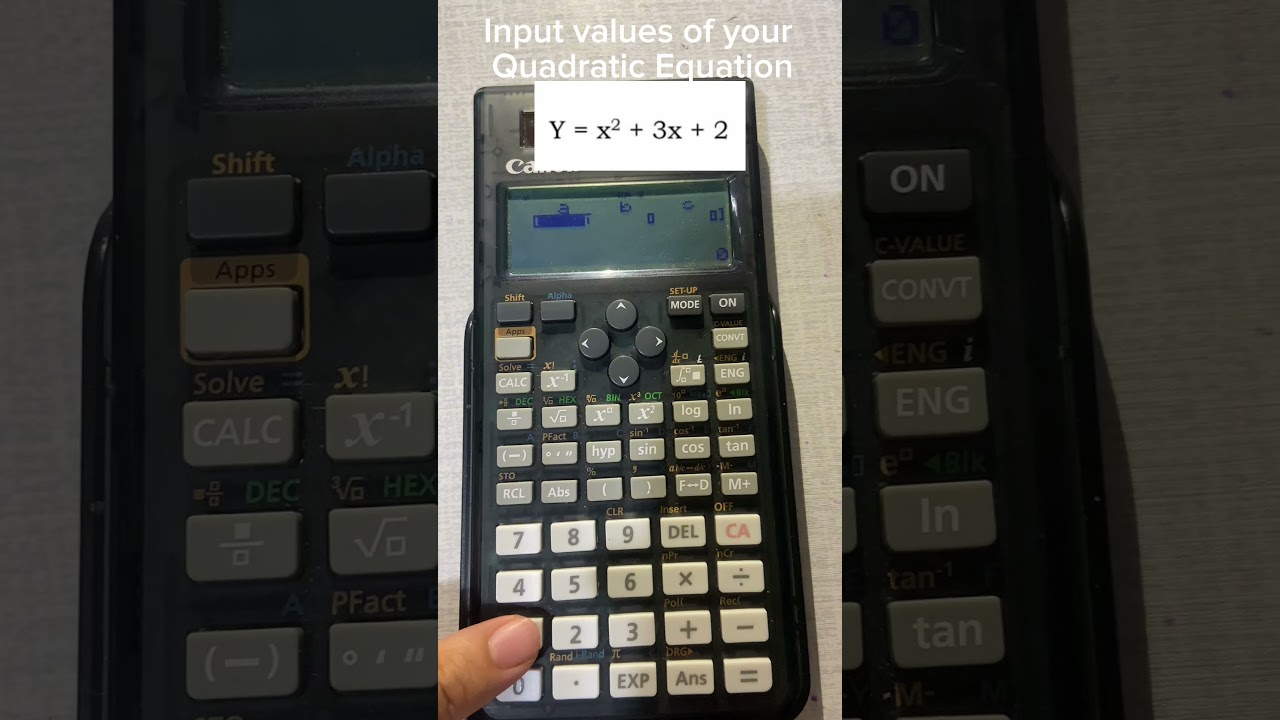 Solve Quadratic Equations in a Calculator (Casio F-789SGA)