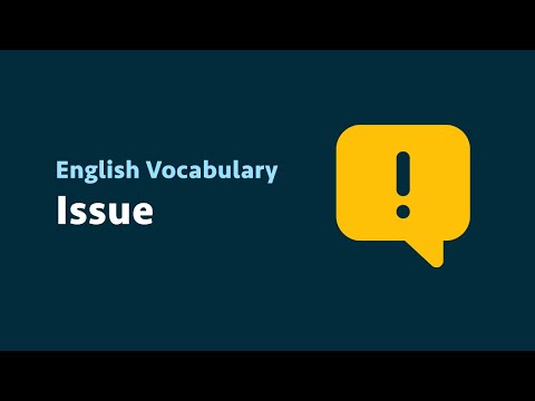 English Vocabulary: Issue (meaning, examples)