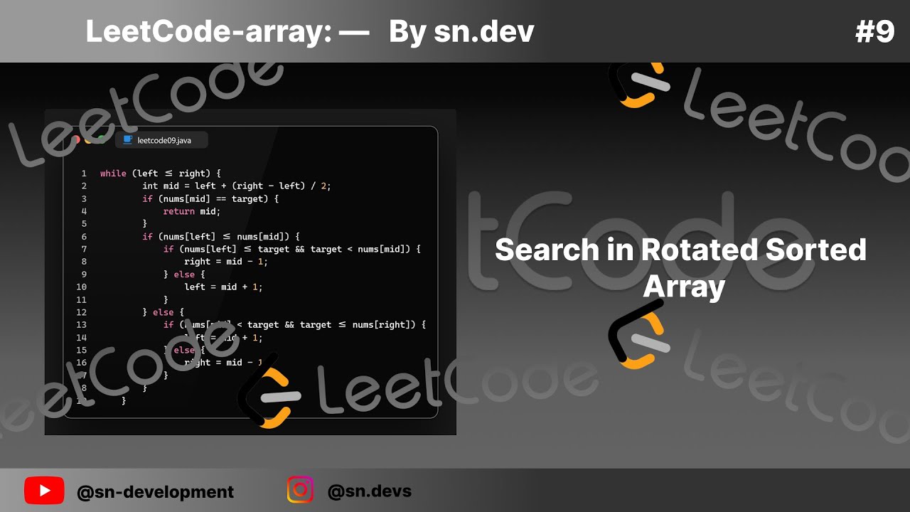 LeetCode Solution: Search in Rotated Sorted Array Explained | Binary Search in Java