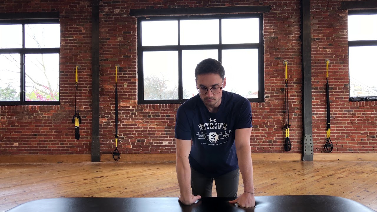 Wrist Extensor Stretch (standing with table)
