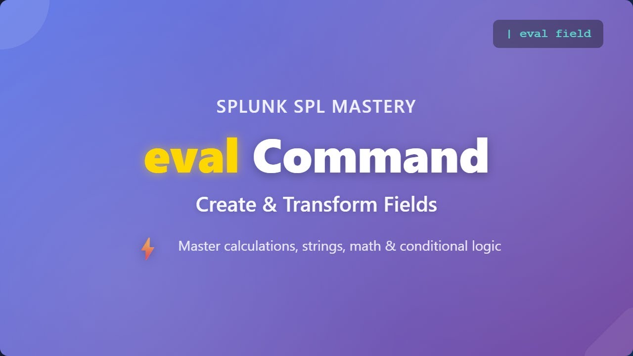 Splunk eval Command Complete Tutorial - Field Calculations & String Functions