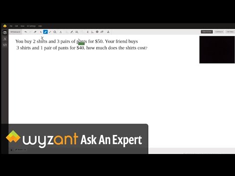 Word problem with a system of equations