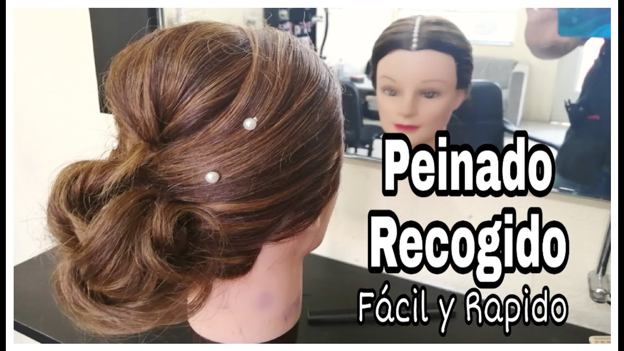 PEINADO RECOGIDO  FACIL Y RAPIDO / QUICK AND EASY UPDO HAIRSTYLE