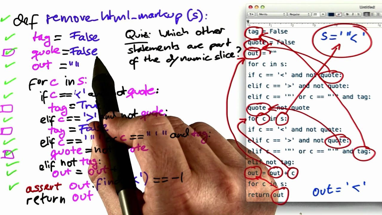 More Slicing Solution - Software Debugging