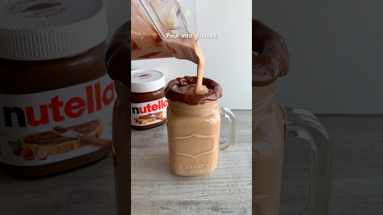 3-ingredient thick Nutella milkshake