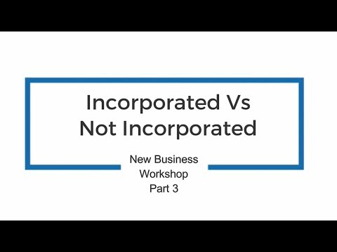 Incorporated Vs Not Incorporated (In Canada)
