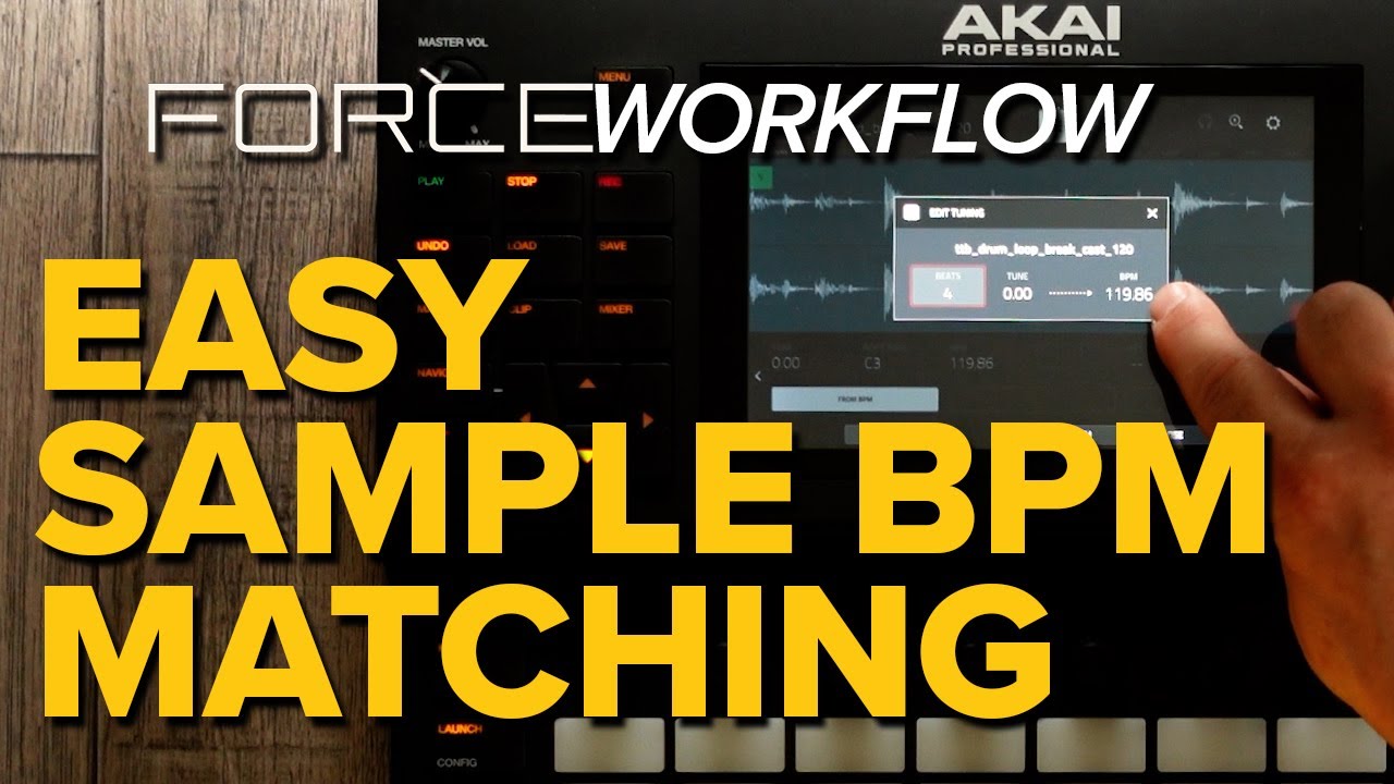 Akai Force Tutorial: Easily Match Drum Loop Samples to Project Tempo