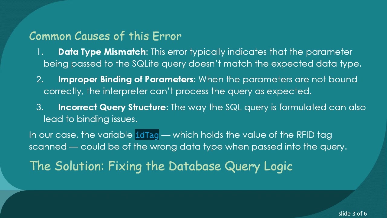 Resolving sqlite3 Database Query Binding Errors in Python with SQLite