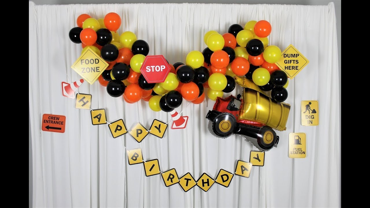 Construction Balloon Garland DIY | How To | Qutechat Review