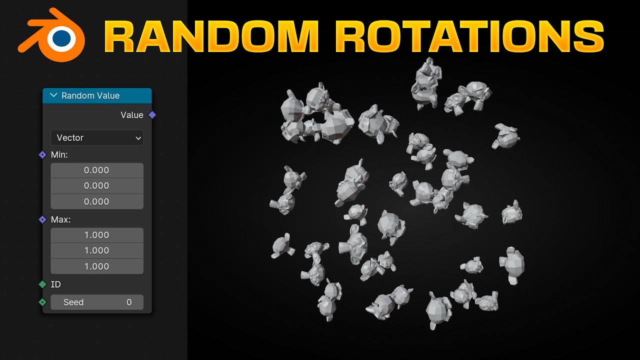 Animate Object with RANDOM ROTATIONS in Blender - Geometry Nodes